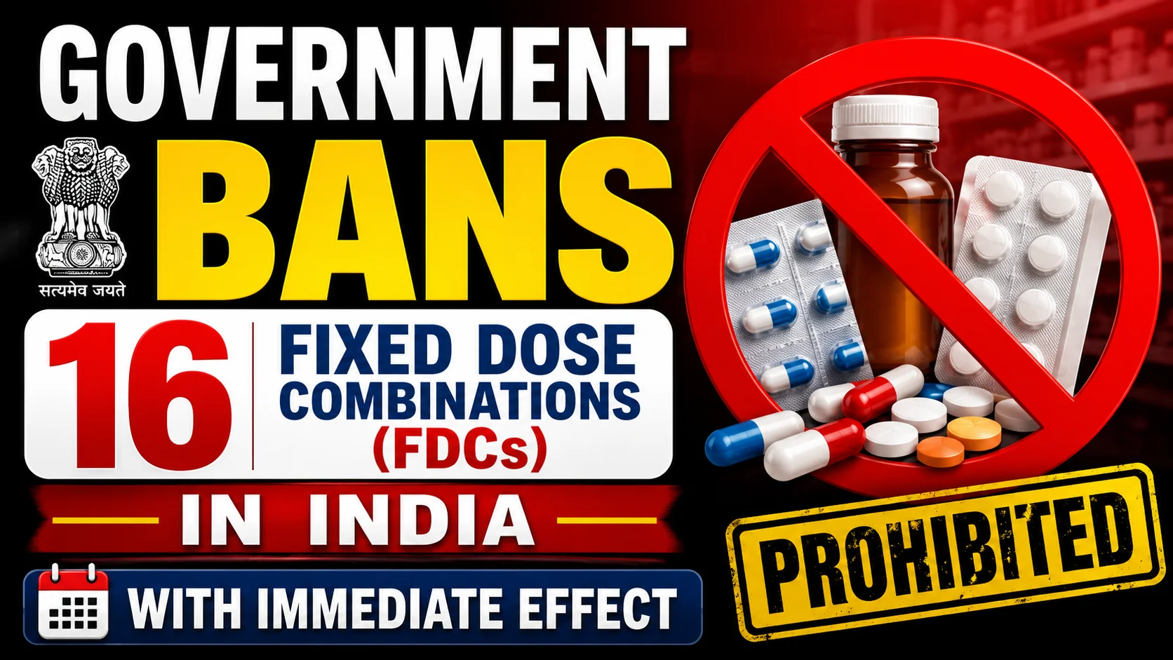Government Bans 16 Fixed Dose Combinations (FDCs) in India: Complete ...