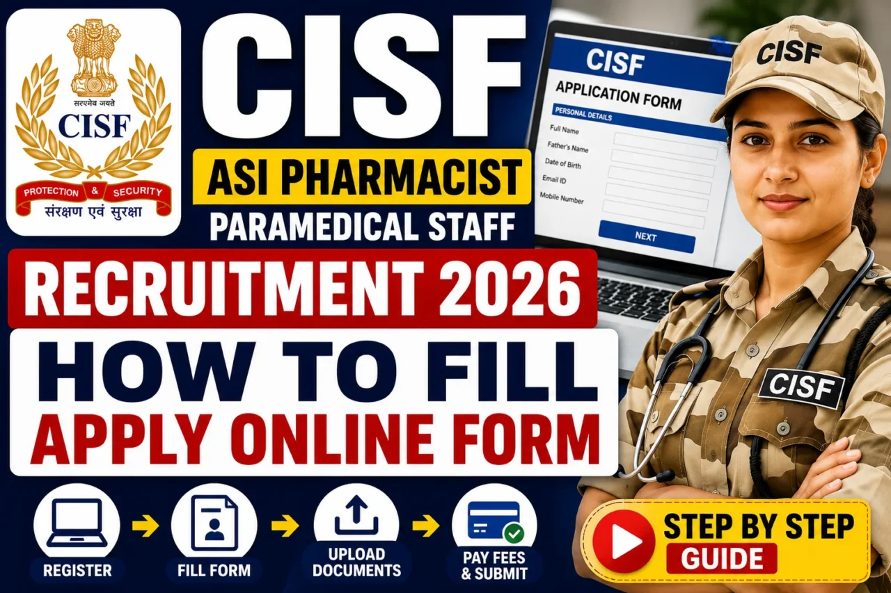 How to Fill CISF ASI Pharmacist Paramedical Staff Recruitment 2026 ...