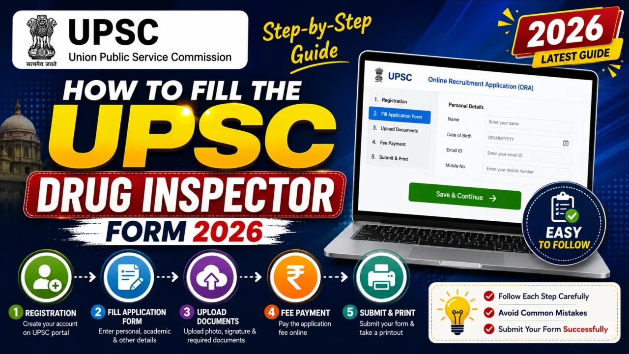 UPSC Drug Inspector Form Filling 2026 Complete Step-by-Step Guide – GDC ...