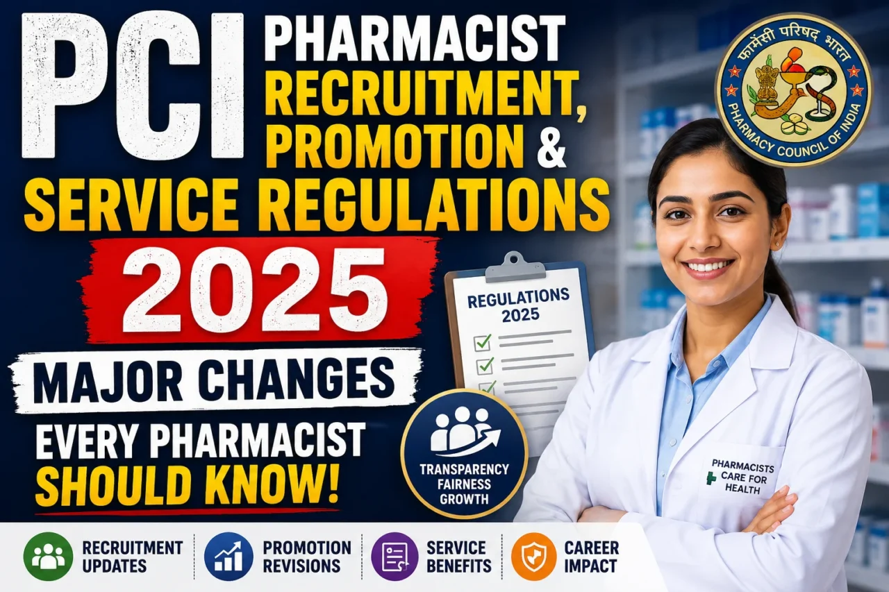 PCI Pharmacist Recruitment, Promotion & Service Regulations 2025: Major ...